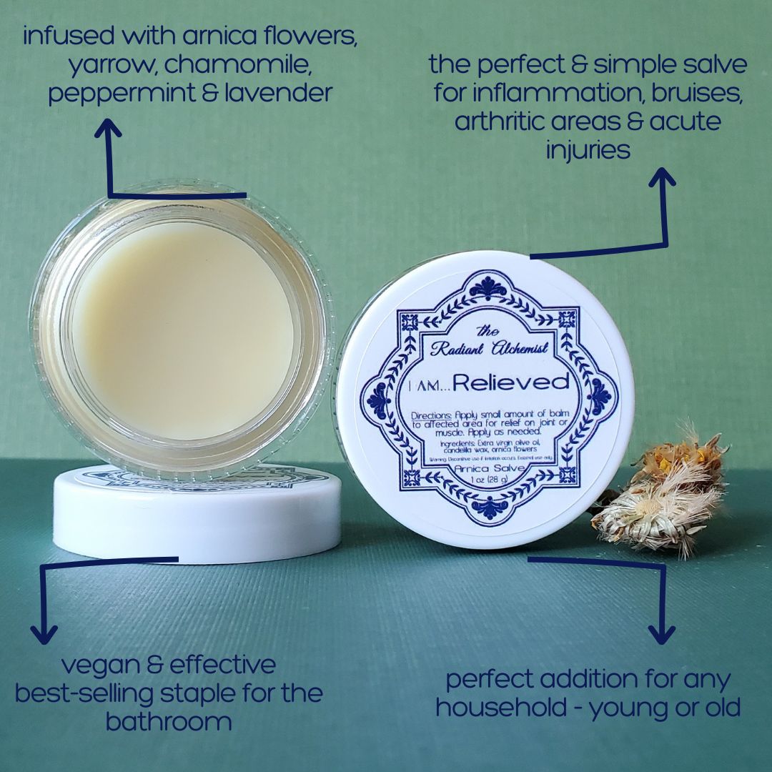 I am... Relieved Arnica Salve – The Radiant Alchemist LLC