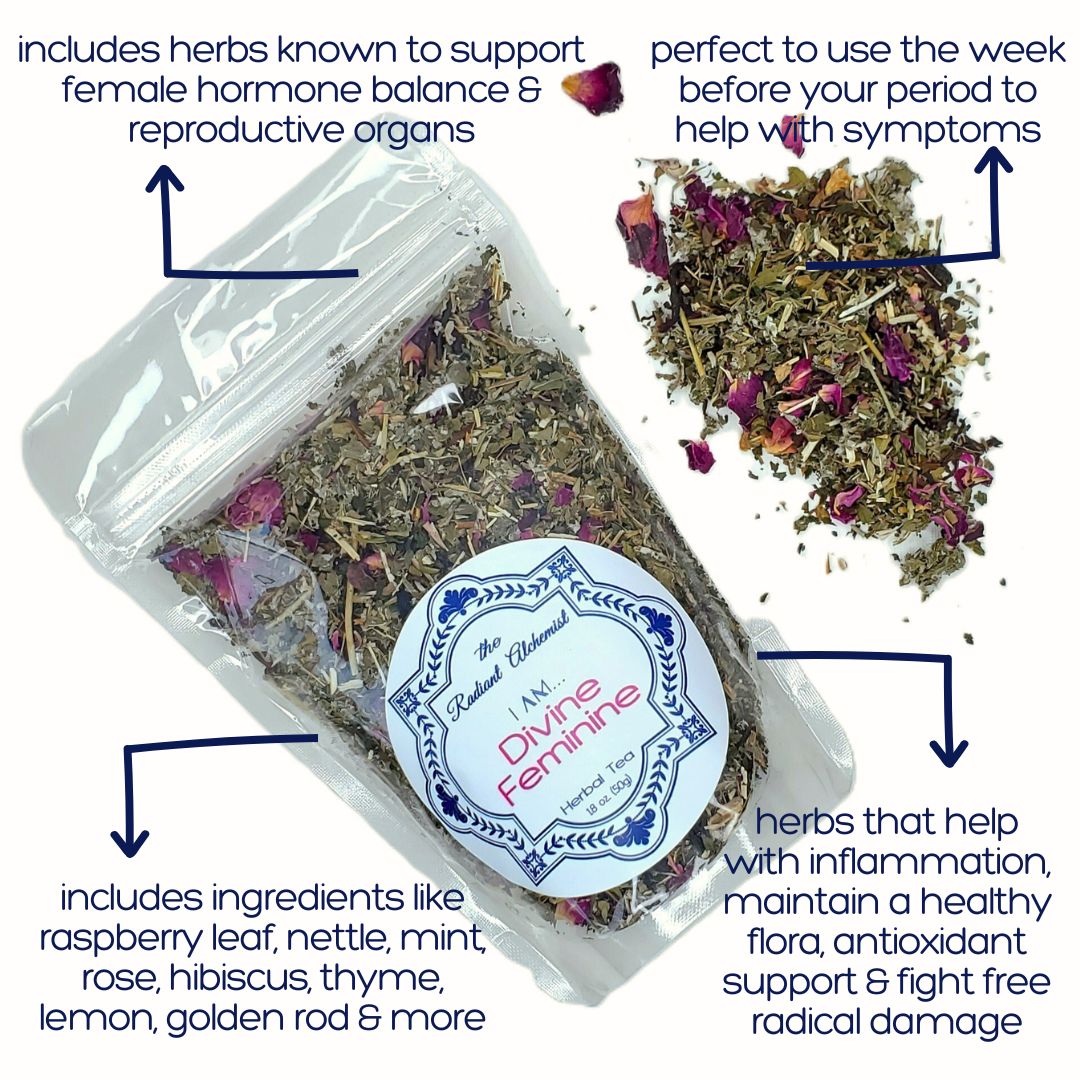 Divine Feminine Tea - Female Hormone & Period Support Herbal Tea – The ...